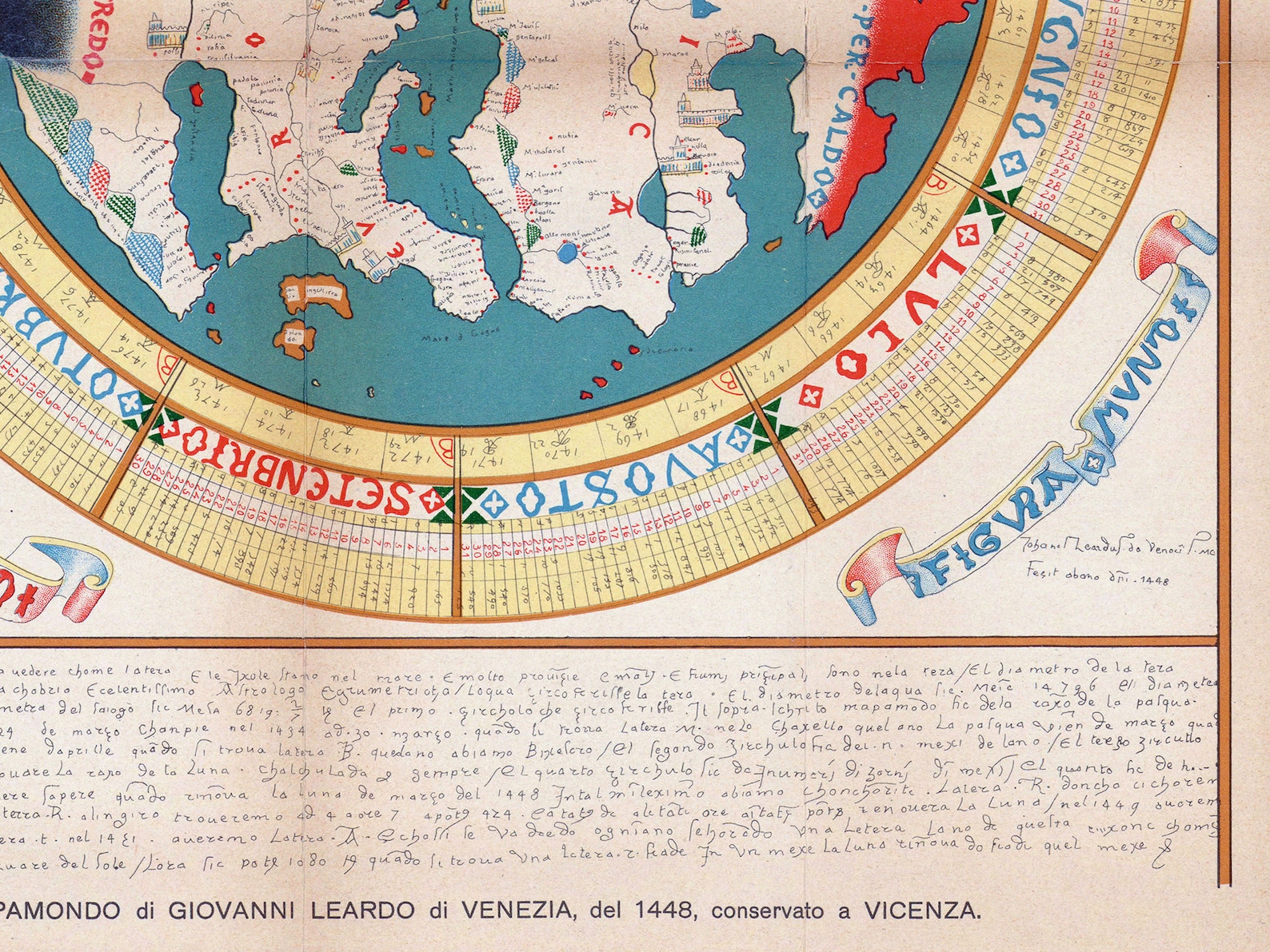 Giovanni Leardo Mappa Mundi Medieval World Map Europeans in - Etsy