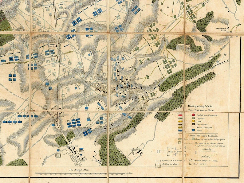 Napoleon Bonaparte Battle Map Waterloo Battle Field Map - Etsy