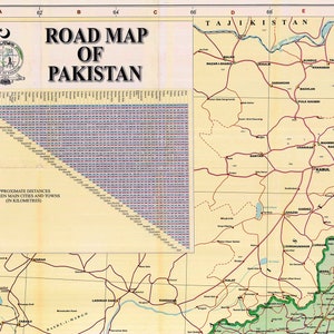 Vintage Map of Pakistan, Old Pakistan Wall Art, Pakistani Art, Pakistan ...