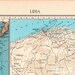 Vintage Map of Libya, Old Libya Wall Art Print, Insets of the Tripoli ...