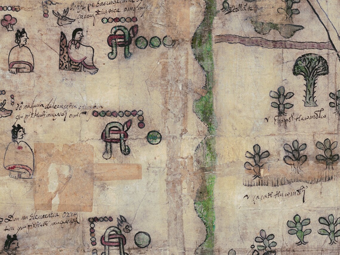 Aztec art print The Codex Quetzalecatzin Aztec decor | Etsy