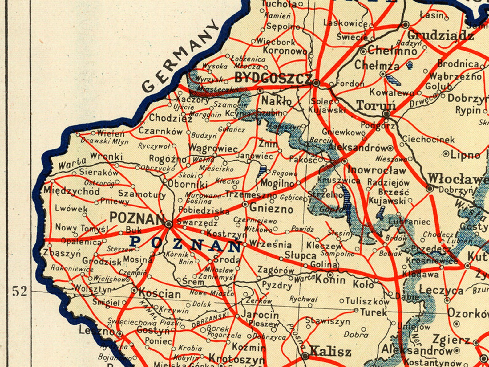 Old Poland Map Vintage Poland Print Historic Poland Wall - Etsy