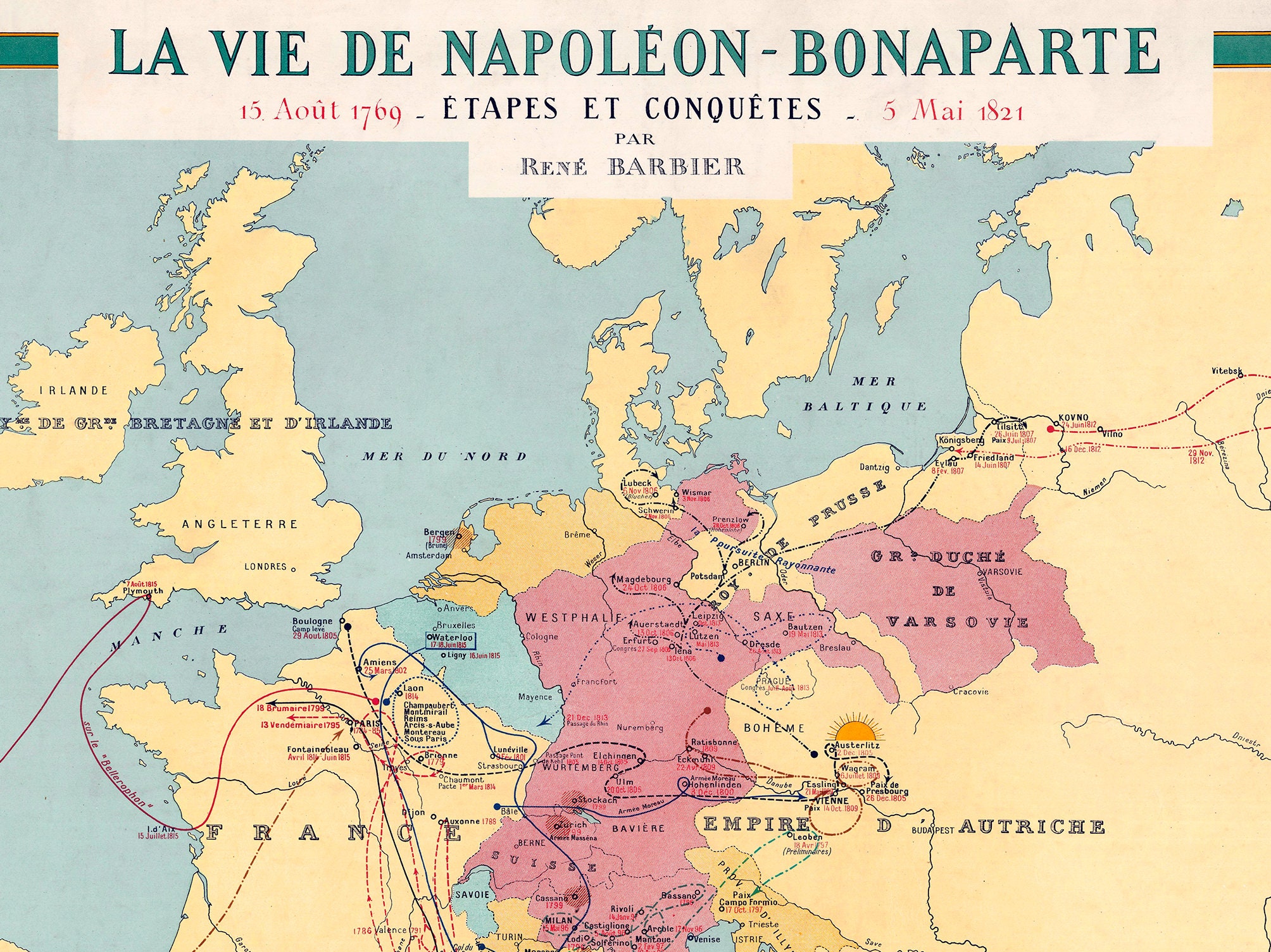 The Life of Napoleon Bonaparte. Stages and Conquests. Napoléon - Etsy