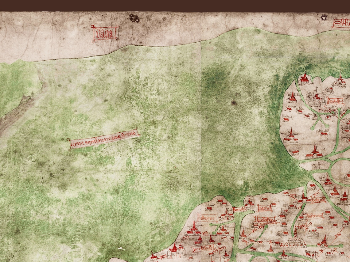 The Gough Map of the British Isles Bodleian Map Famous Great | Etsy