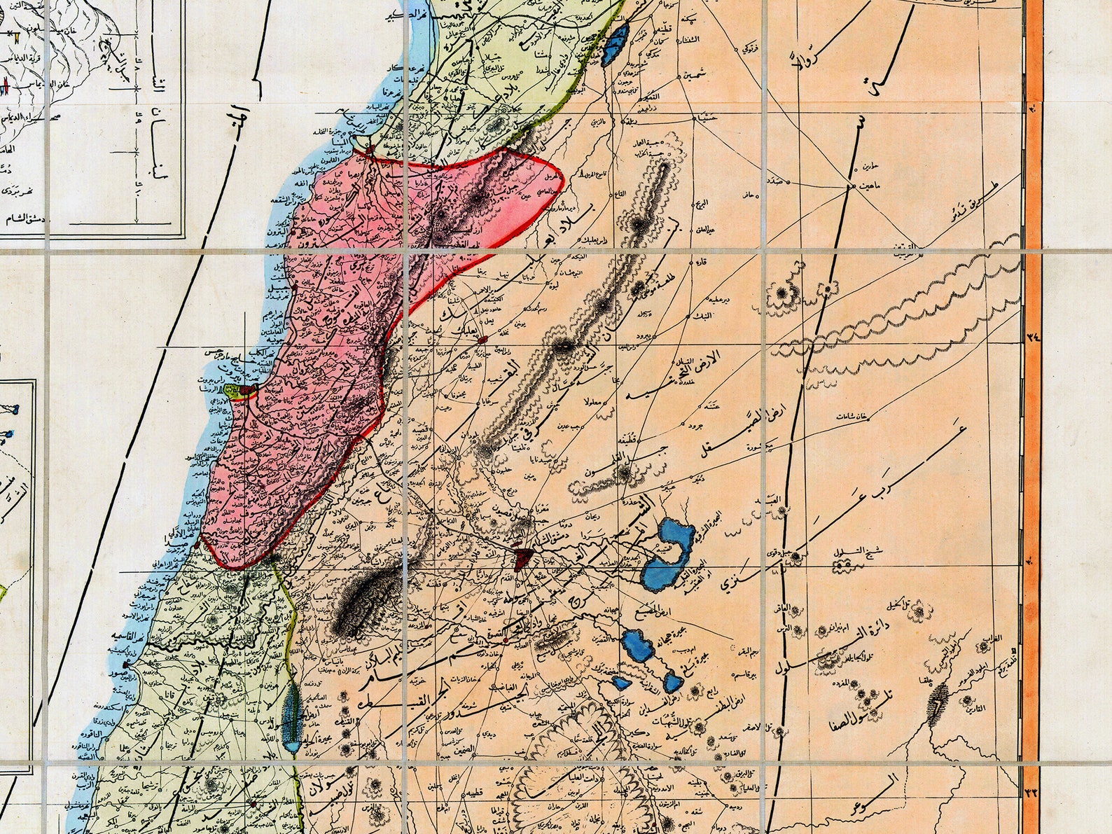 Syria, Lebanon and Palestine, Old Lebanon Map, Old Syria Map, Old ...