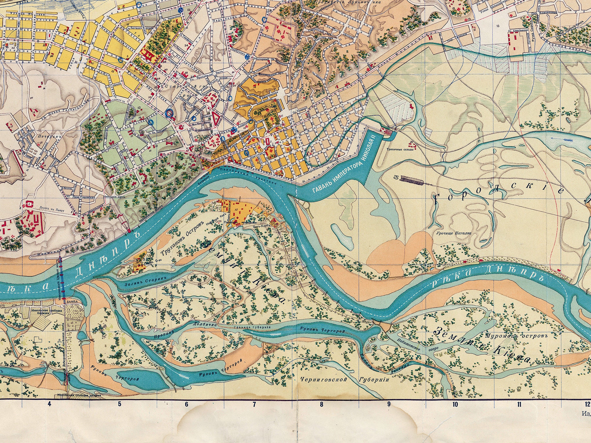 Vintage Map of Kyiv Old Kyiv Map Kyiv City Wall Art Kyiv | Etsy India