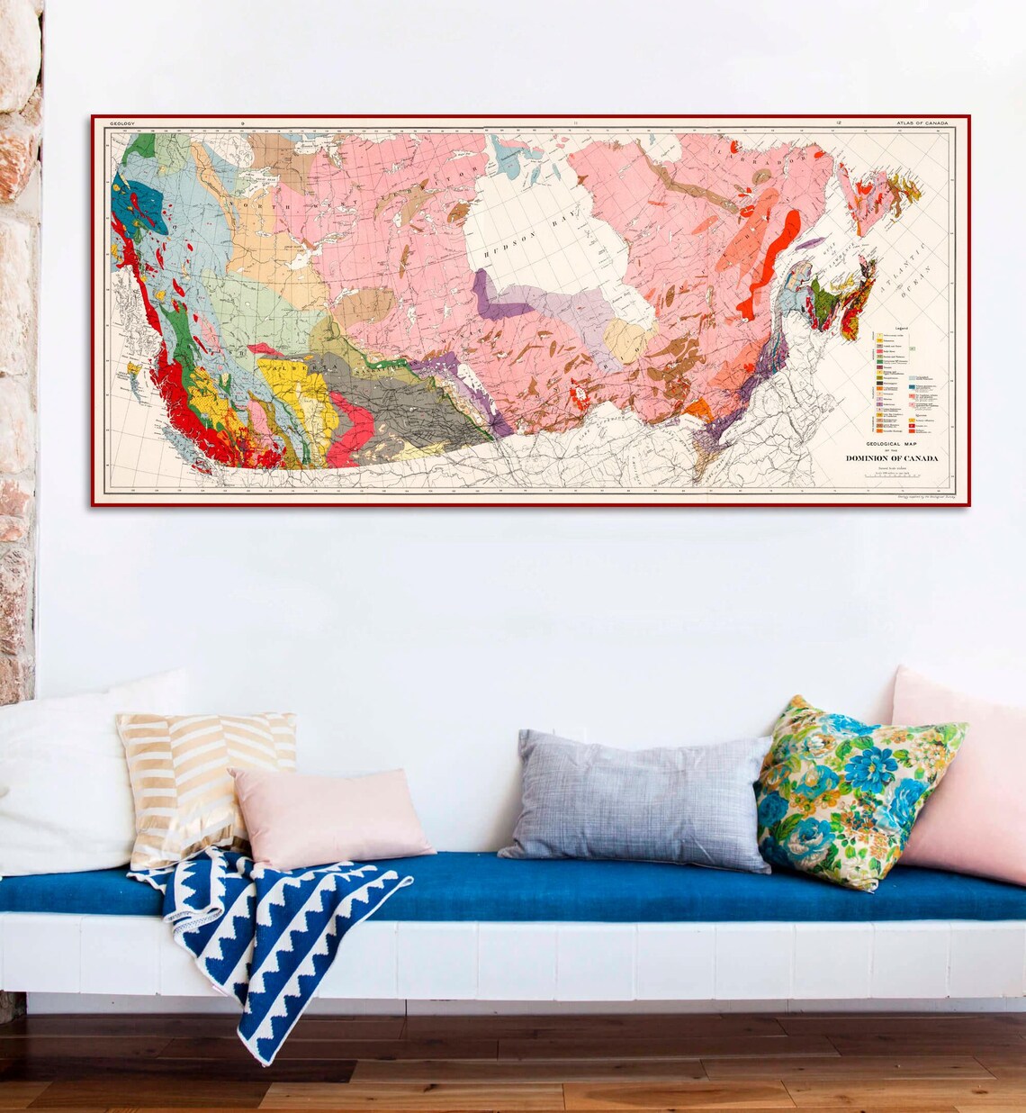 Vintage Geological Map of Canada, 1915 - Fine Art Print - Etsy