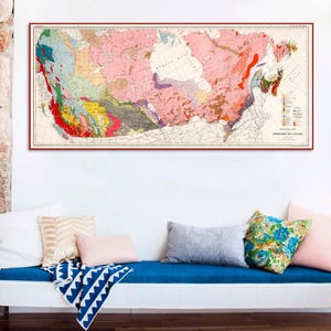 Vintage Geological Map of Canada, 1915 - Fine Art Print - Etsy