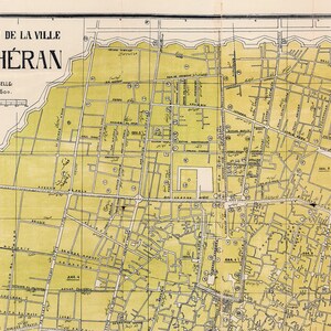 Old Tehran Map Print: 1930 Farsi & French Historical Art - Etsy