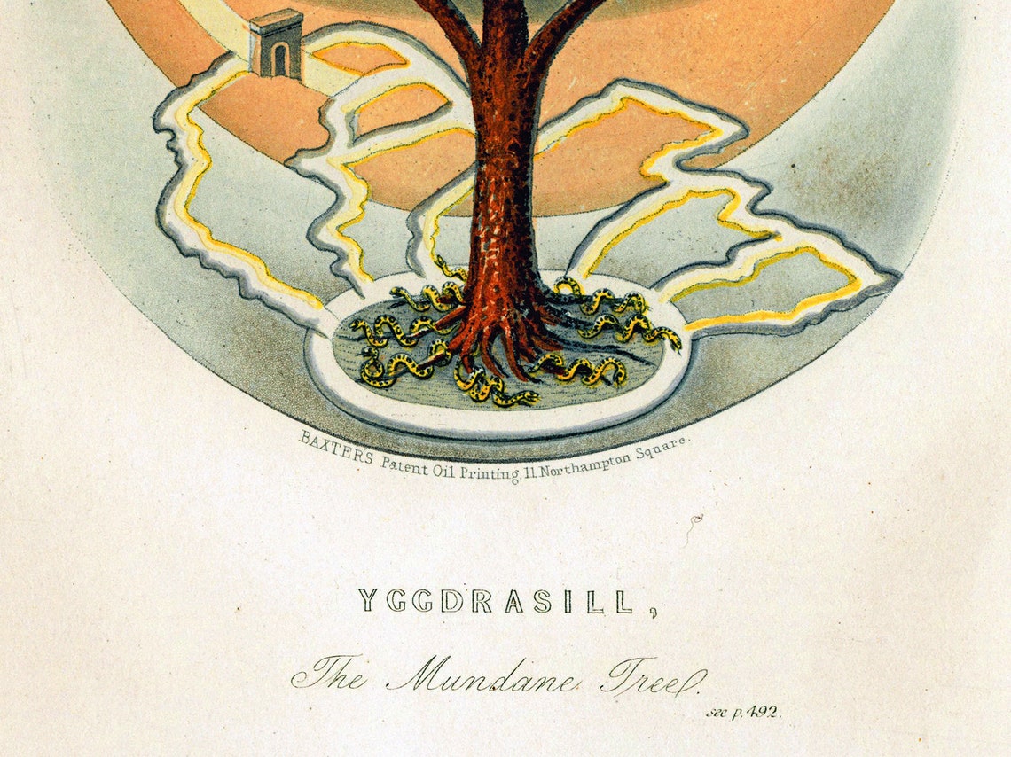 Norse Mythology Yggdrasil Wall Art Yggdrasil Print - Etsy