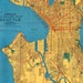 Vintage Seattle City Map - Historical Seattle Wall Map Print, Large ...