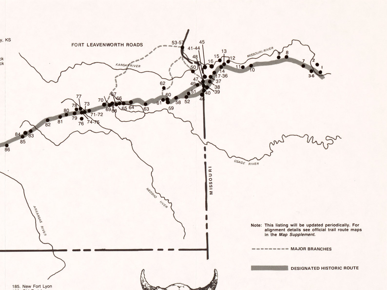 Vintage Map of Santa Fe National Historic Trail Historic - Etsy