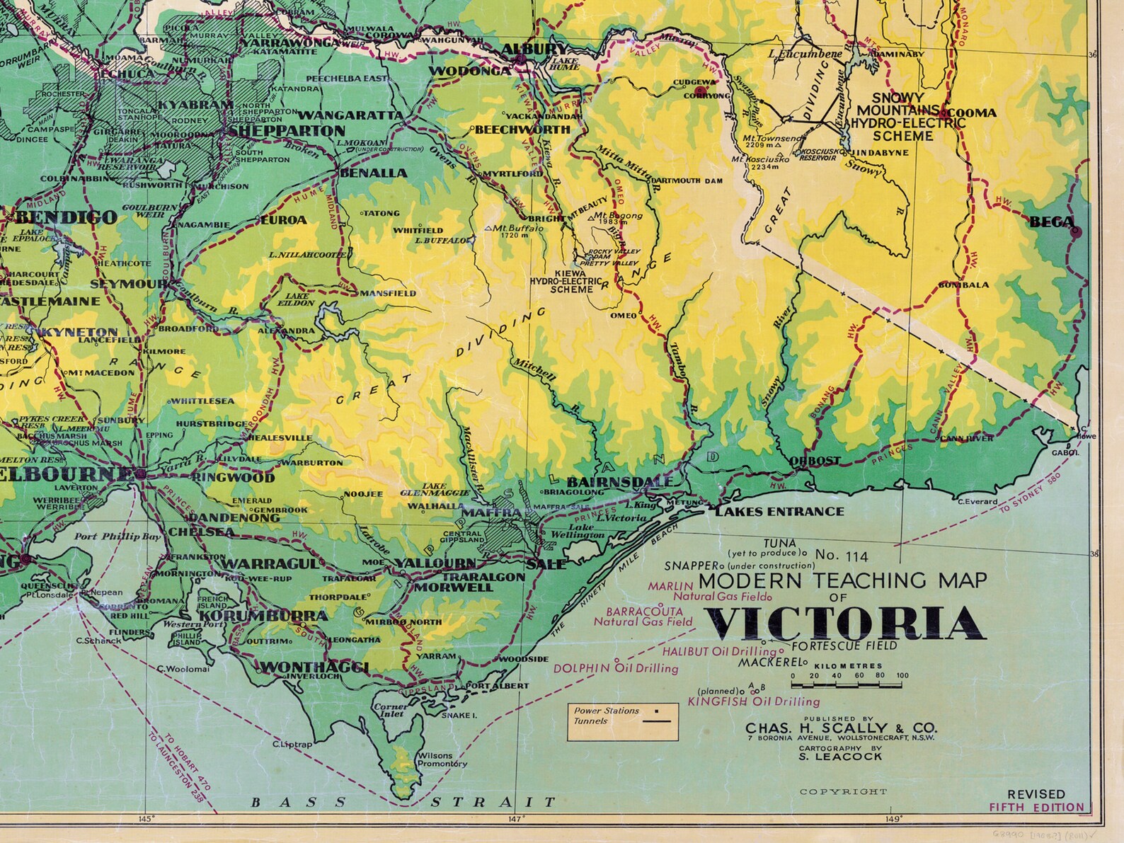 Vintage Map of Victoria Australia Educational Wall Map of | Etsy