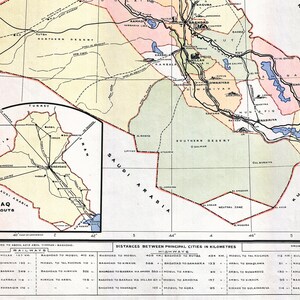 Historical Sites Iraq Map, Old Map of Iraq, Iraq Wall Art, Iraq Home ...