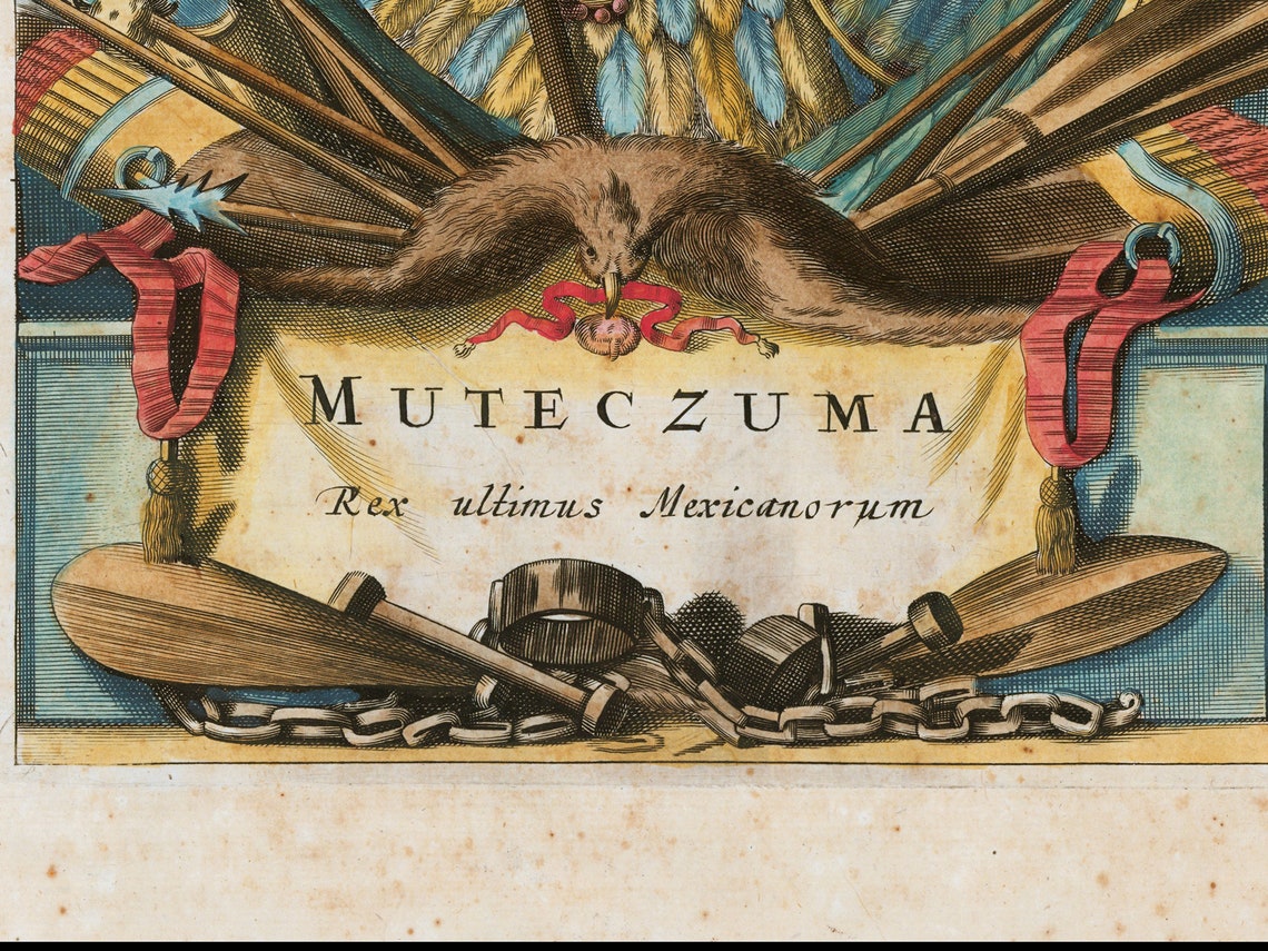 Aztec King Montezuma. the Famous Portrait of Montezuma the - Etsy