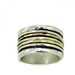 Two Tone Spinner Ring, Wide Band Ring, Meditation Ring, Boho Wedding ...