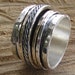 Sterling Silver Spinner Ring, Spinning Ring, Wide Ring, Spinner Band ...