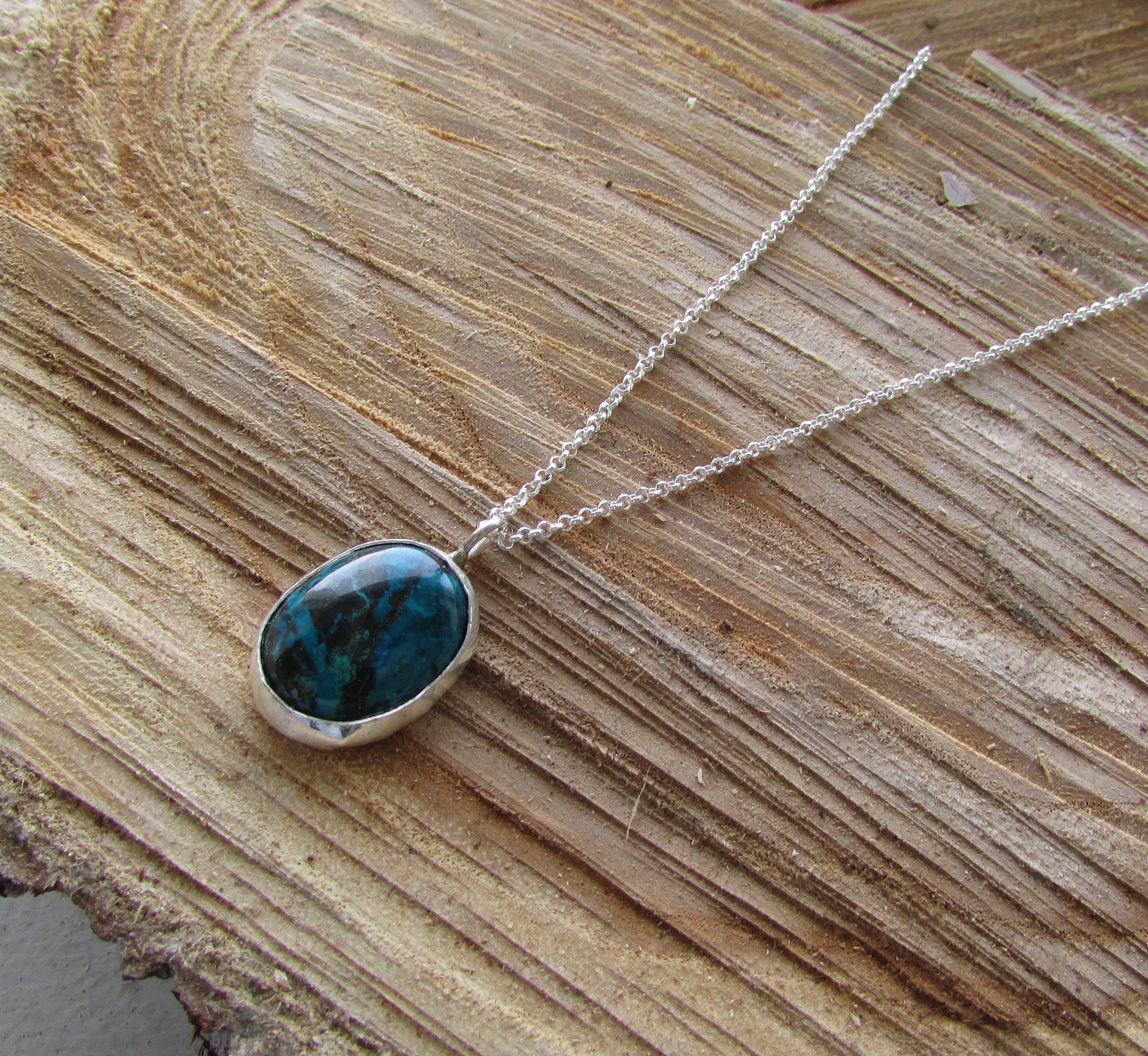 Eilat Stone Pendant Green Stone Necklace King Solomon Stone | Etsy