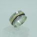 Two Tone Spinner Ring for Women, Meditation Ring, 925 Sterling Silver ...