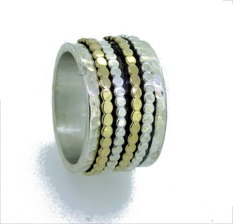 Spinner Ring 925 Sterling Silver Meditation Ring Spinning - Etsy