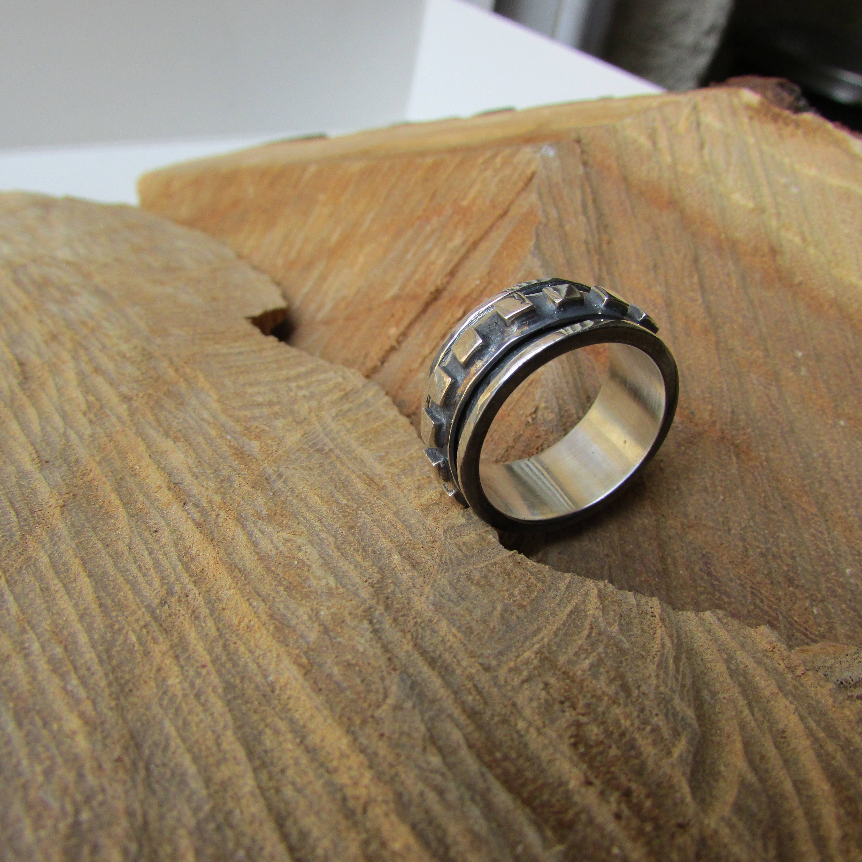 Men's Spinner Rings Silver Meditation Ring Unisex Ring - Etsy