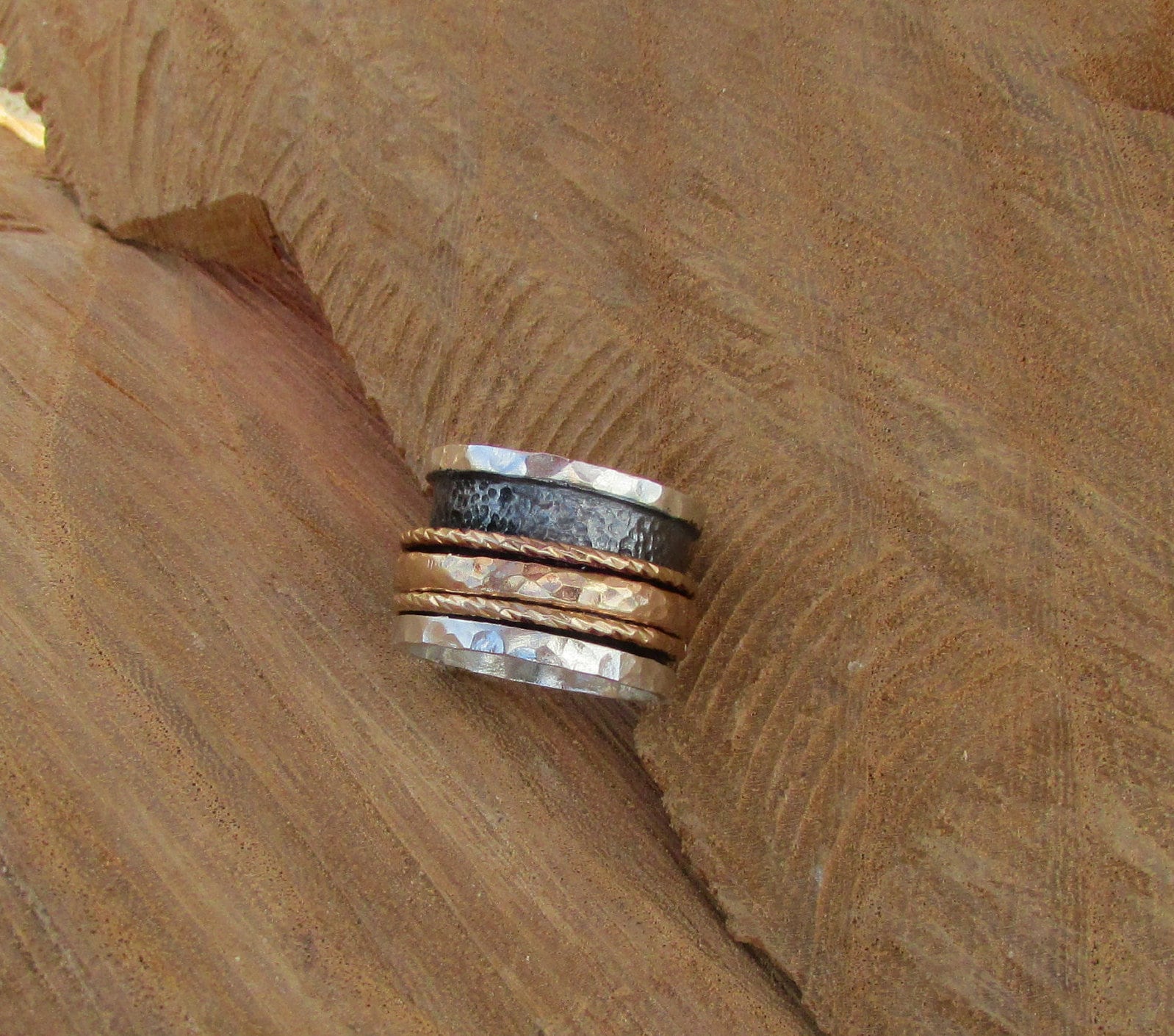 Silver Spinner Ring, Wide Band Ring, Wedding Ring, Meditation Ring ...