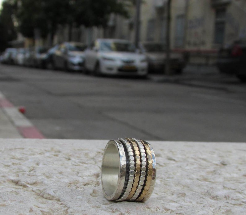 Spinner Ring 925 Sterling Silver Meditation Ring Spinning - Etsy