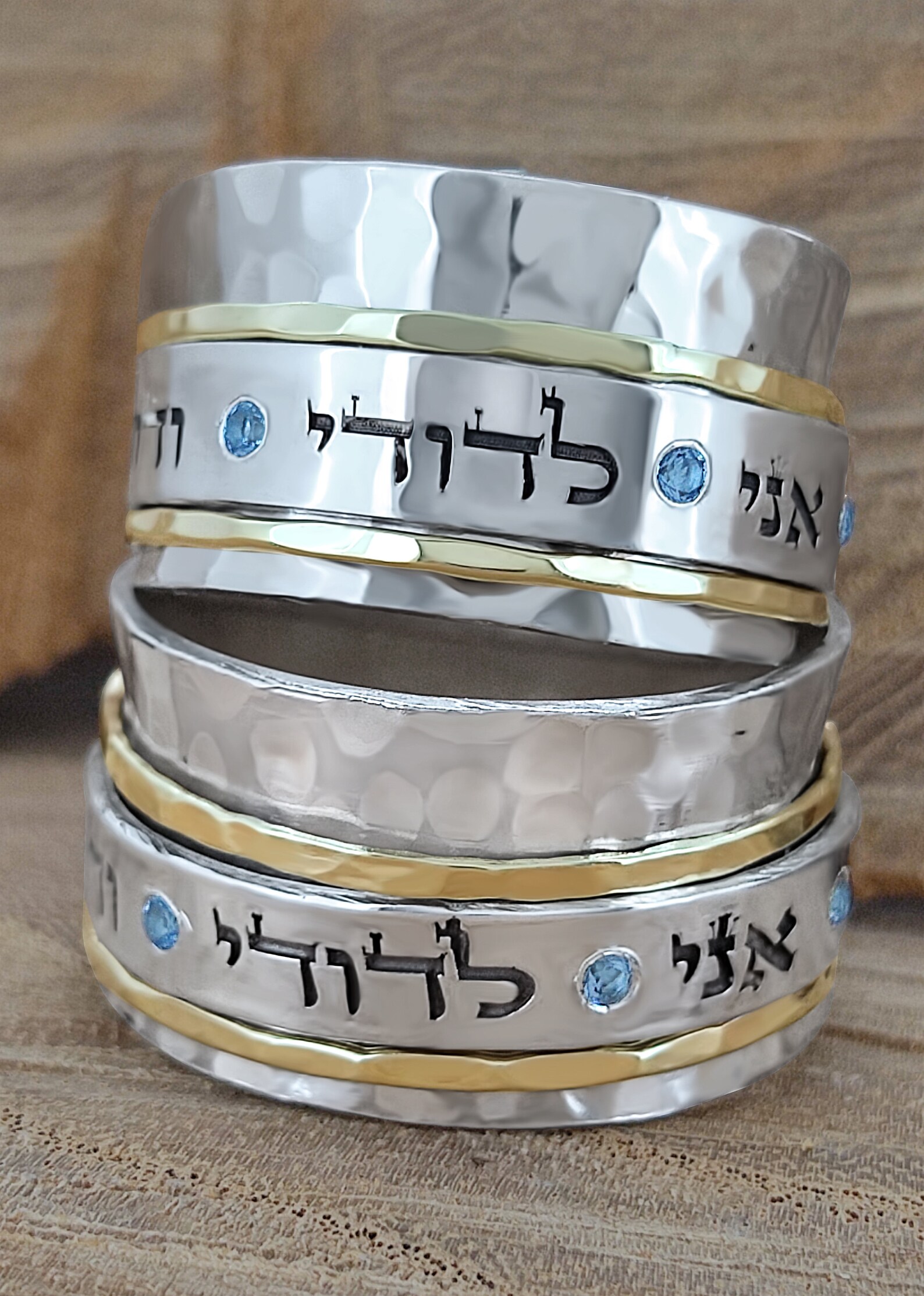 Matching Rings Engraved Promise Rings 14K Gold and Silver | Etsy