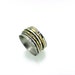 Unique Wide Wedding Ring, Mixed Metal Ring, Rings for Women, Spinner ...