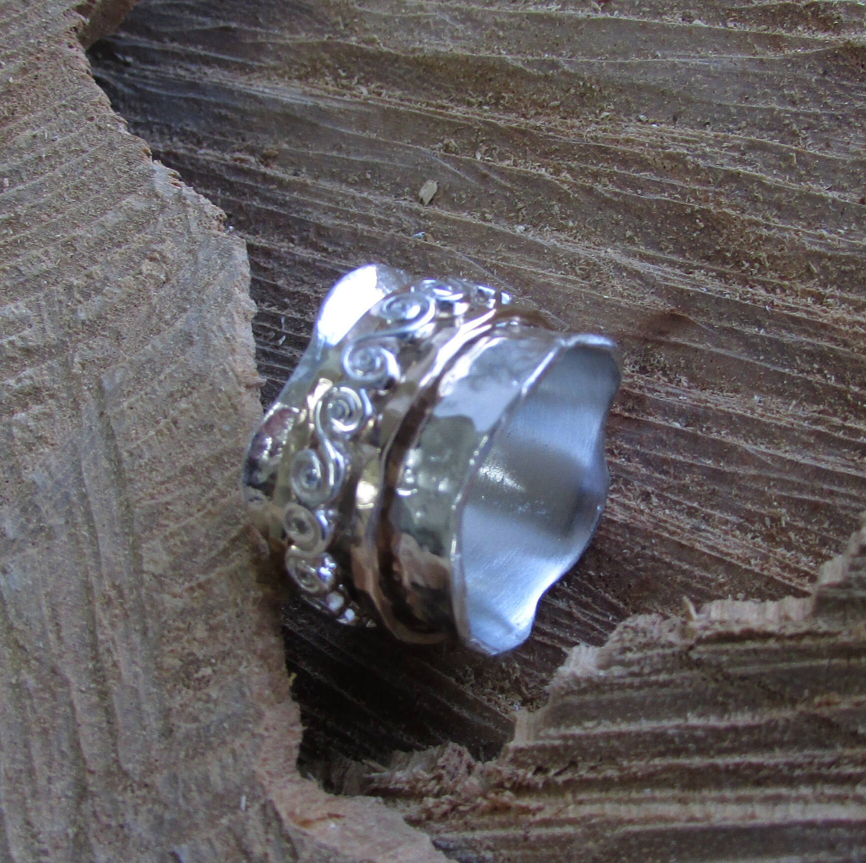 Silver Spinner Ring Sterling Silver Meditation Ring Spinning | Etsy