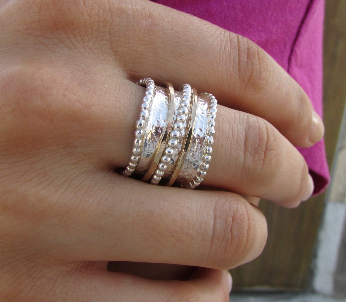 Mooie trouwring spinner ringen voor vrouwen 925 sterling - Etsy Nederland