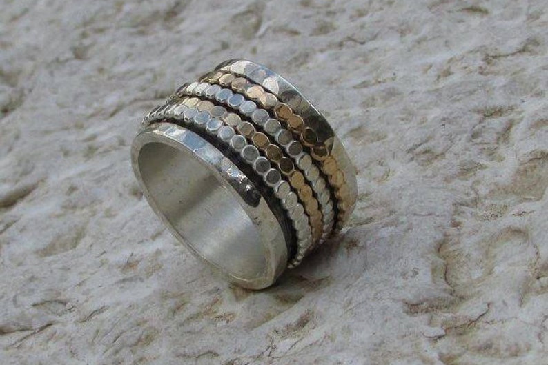 Spinner Ring 925 Sterling Silver Meditation Ring Spinning - Etsy