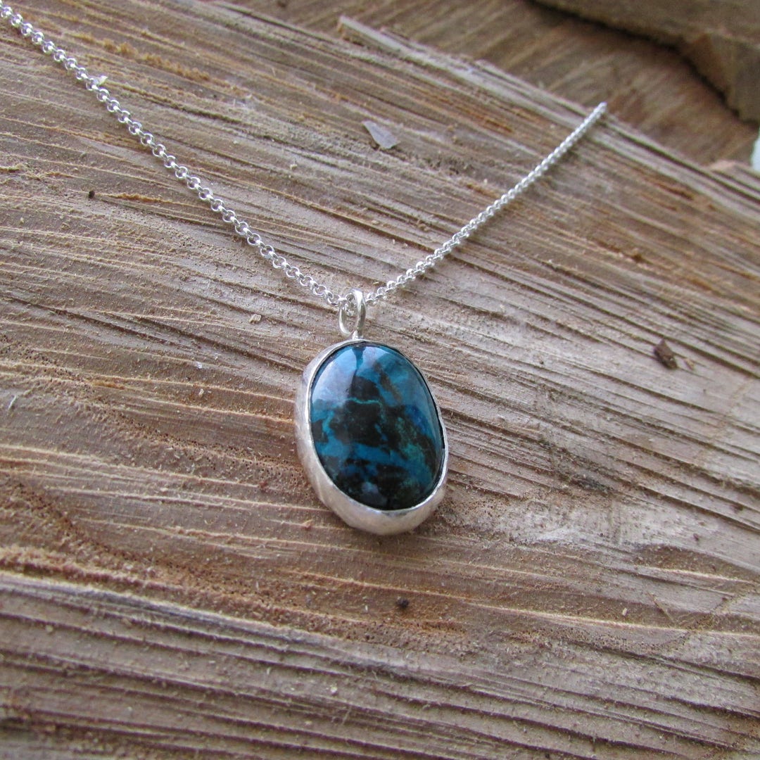 Eilat Stone Pendant, Green Stone Necklace, King Solomon Stone ...