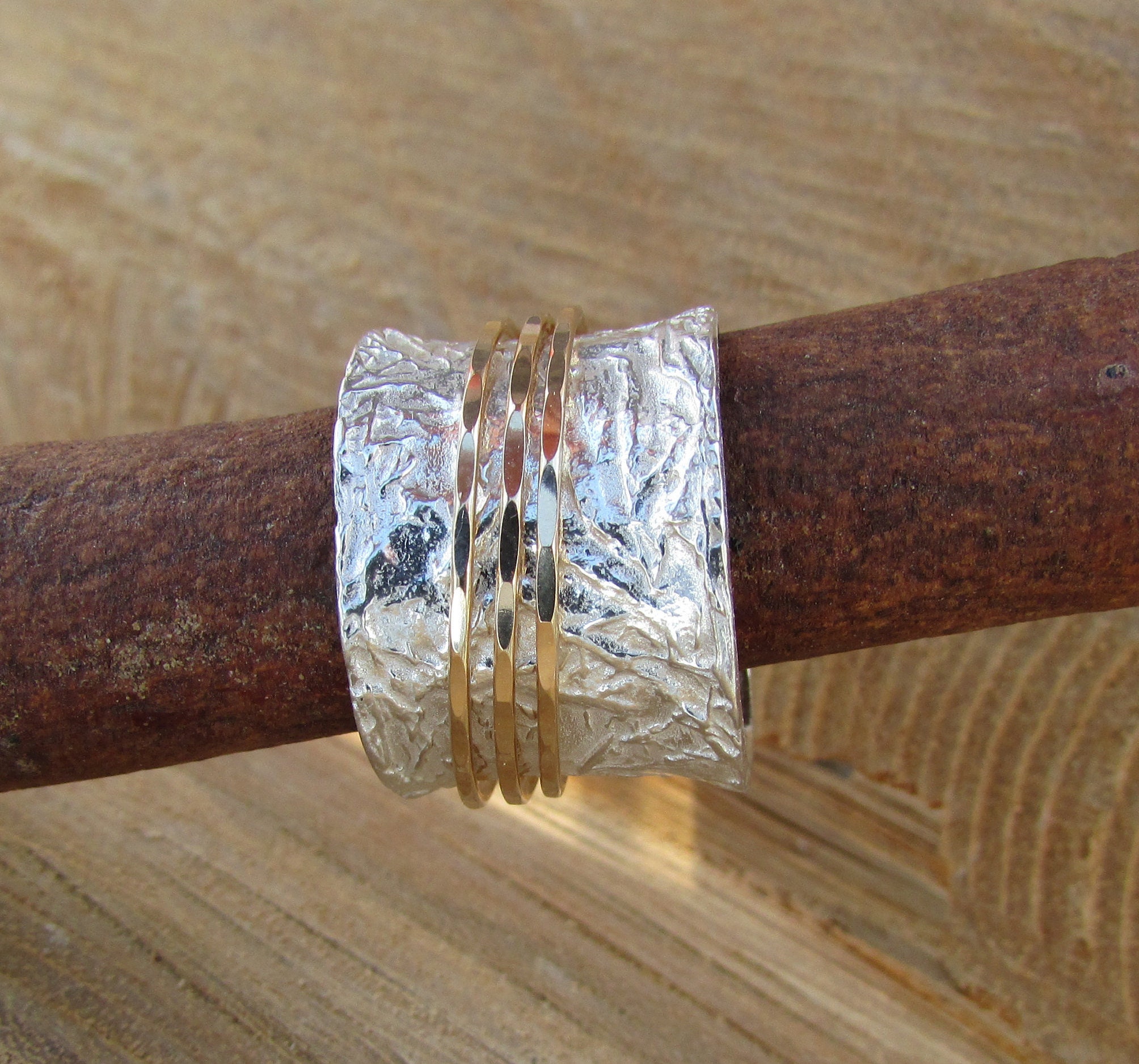 Spinner Ring for Women Spinning Ring Boho Ring Gold and - Etsy