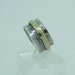 Two Tone Spinner Ring for Women, Meditation Ring, 925 Sterling Silver ...