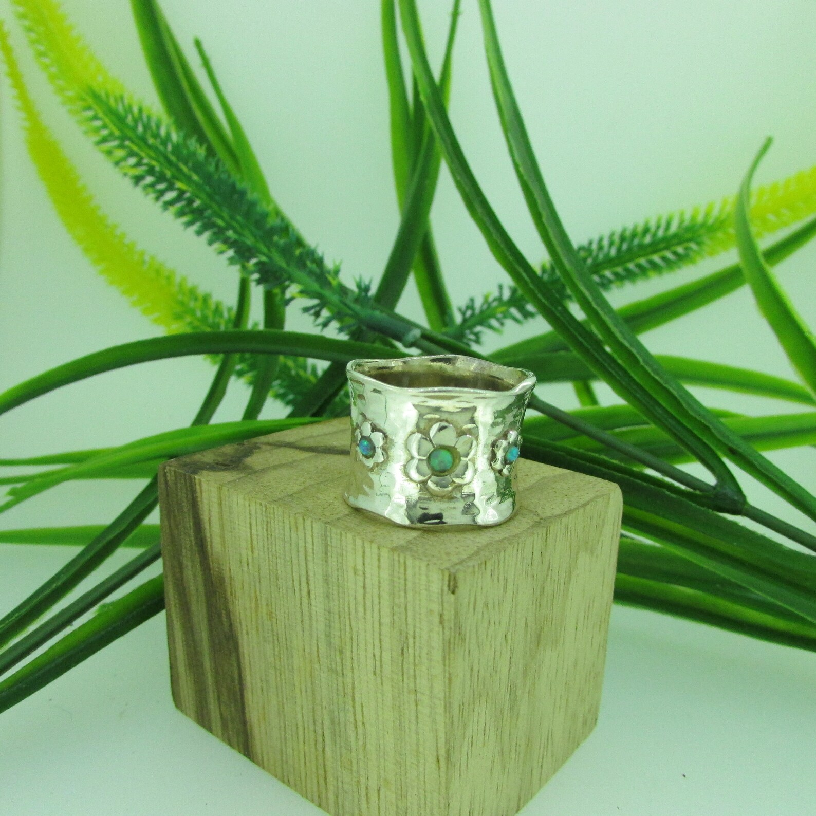 Flower Ring Sterling Silver Ring Floral Ring Fall Ring | Etsy