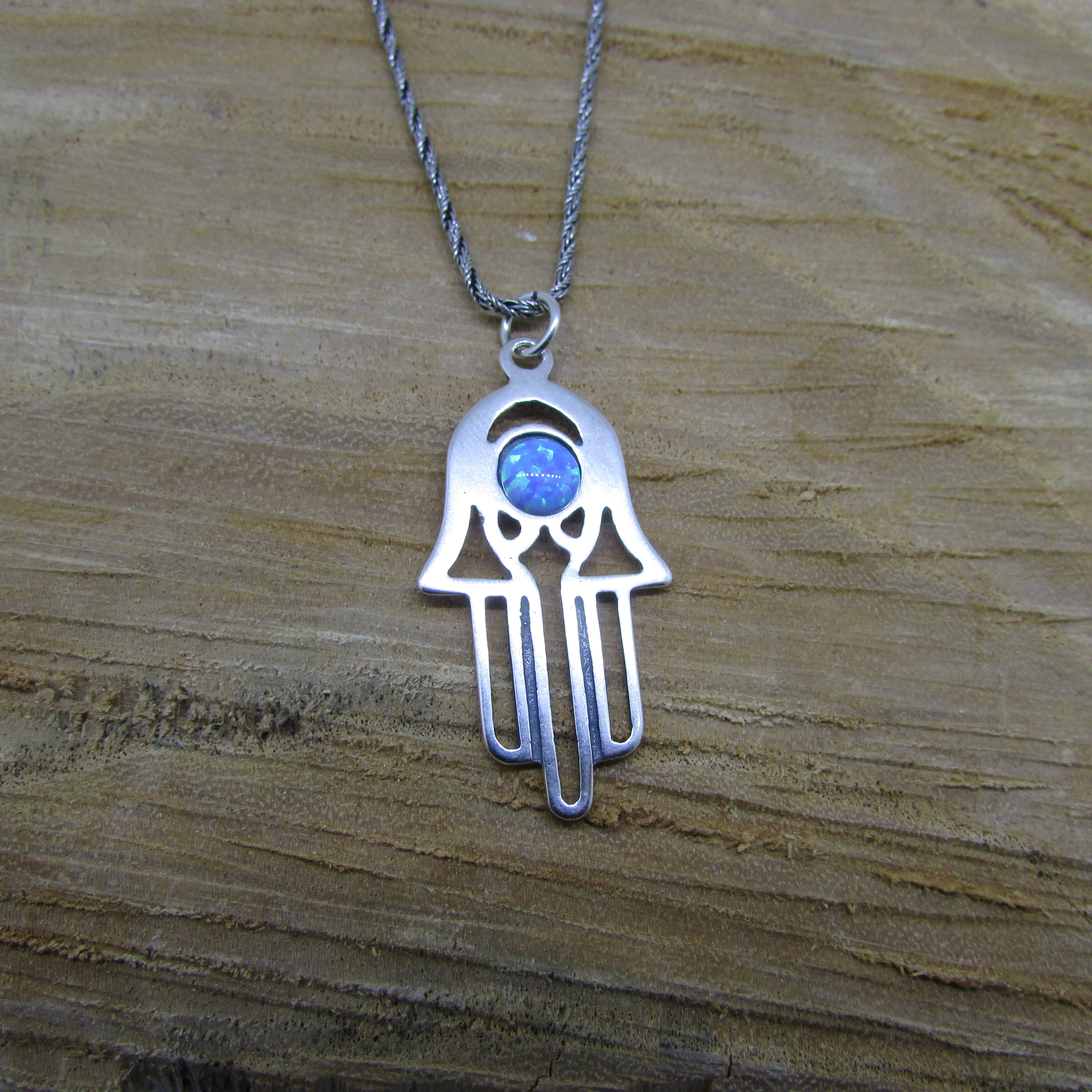 Opal Hamsa, Hamsa Necklace, Hamsa Hand, Silver Hamsa, Judaica Jewelry ...