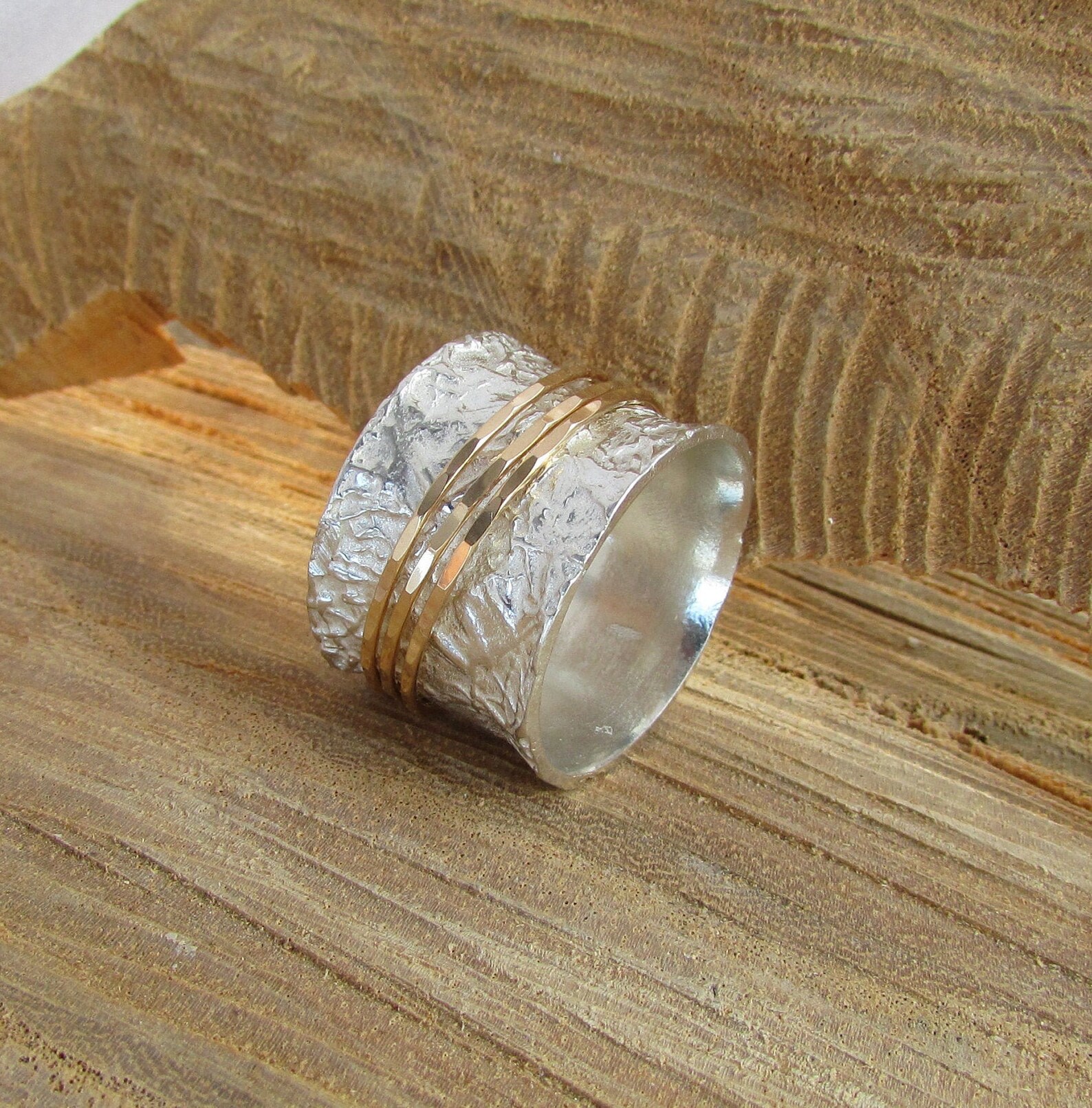 Spinner Ring for Women Spinning Ring Boho Ring Gold and - Etsy