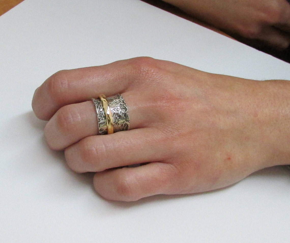 Silver Spinner Ring 925 Sterling Silver Gold Filled | Etsy