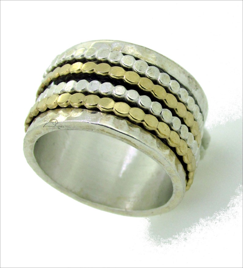 Spinner Ring 925 Sterling Silver Meditation Ring Spinning - Etsy
