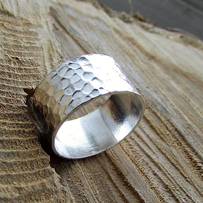 Wide Silver Band - Etsy