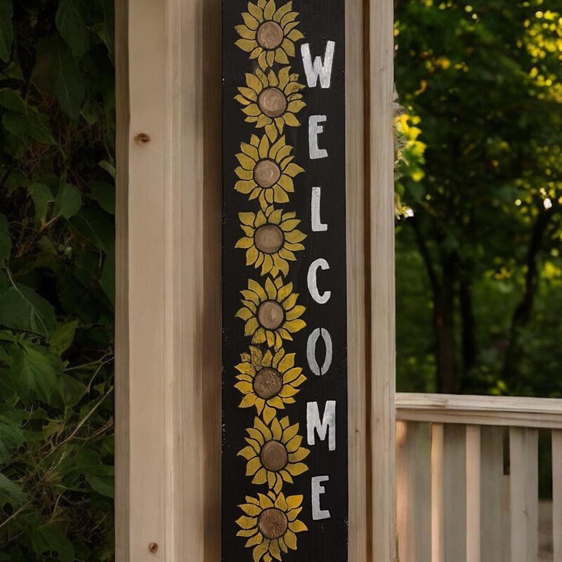 Sunflower Porch Sign - Etsy