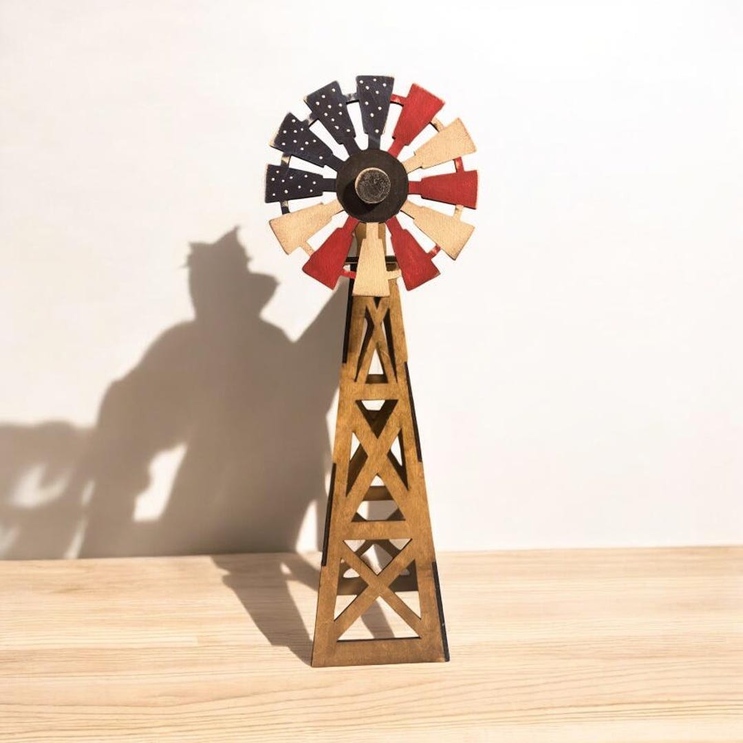 American Flag Windmill | Americana Decor | Patriotic Decor - Etsy