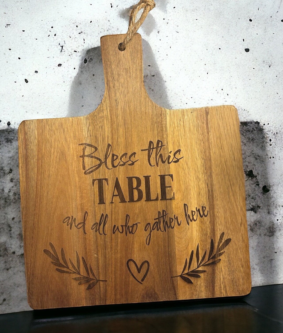 Engraved Charcuterie Board | Bless This Table and All Who Gather Here ...