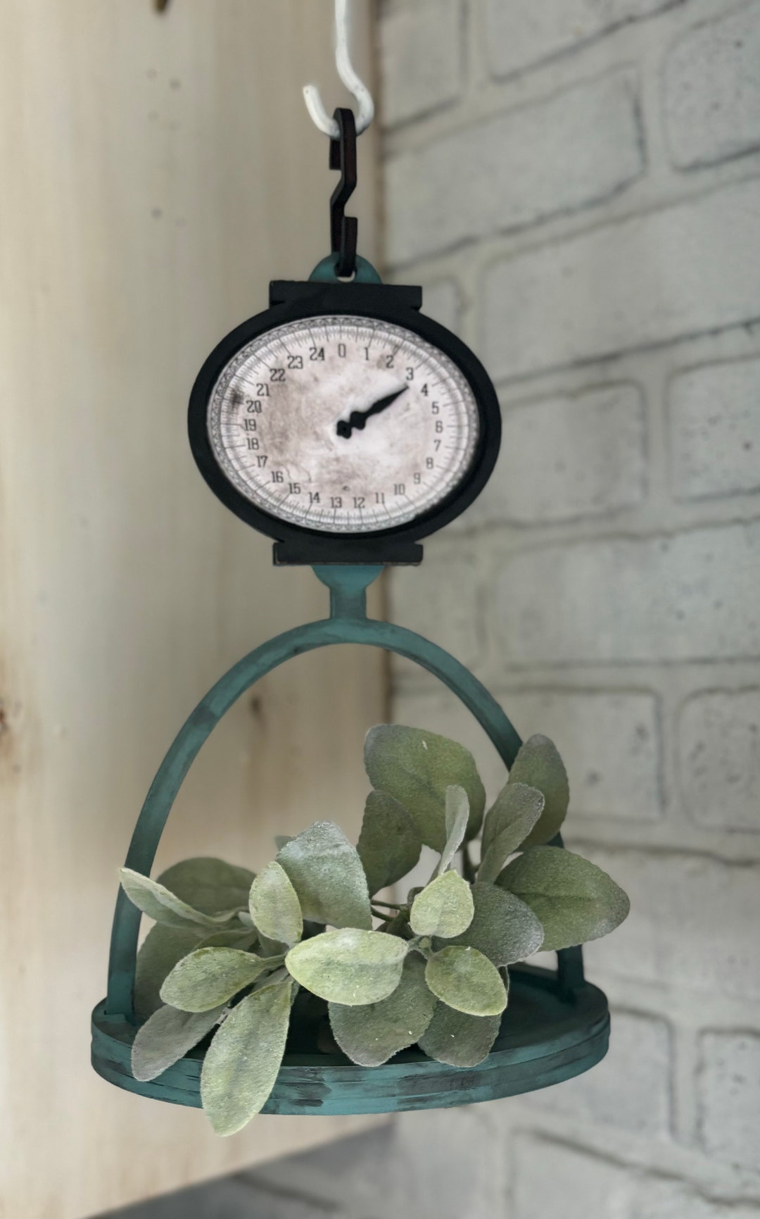 Faux Vintage Farmhouse Hanging Kitchen Scale | Kitchen Farmhouse Decor ...
