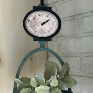 Faux Vintage Farmhouse Hanging Kitchen Scale | Kitchen Farmhouse Decor ...