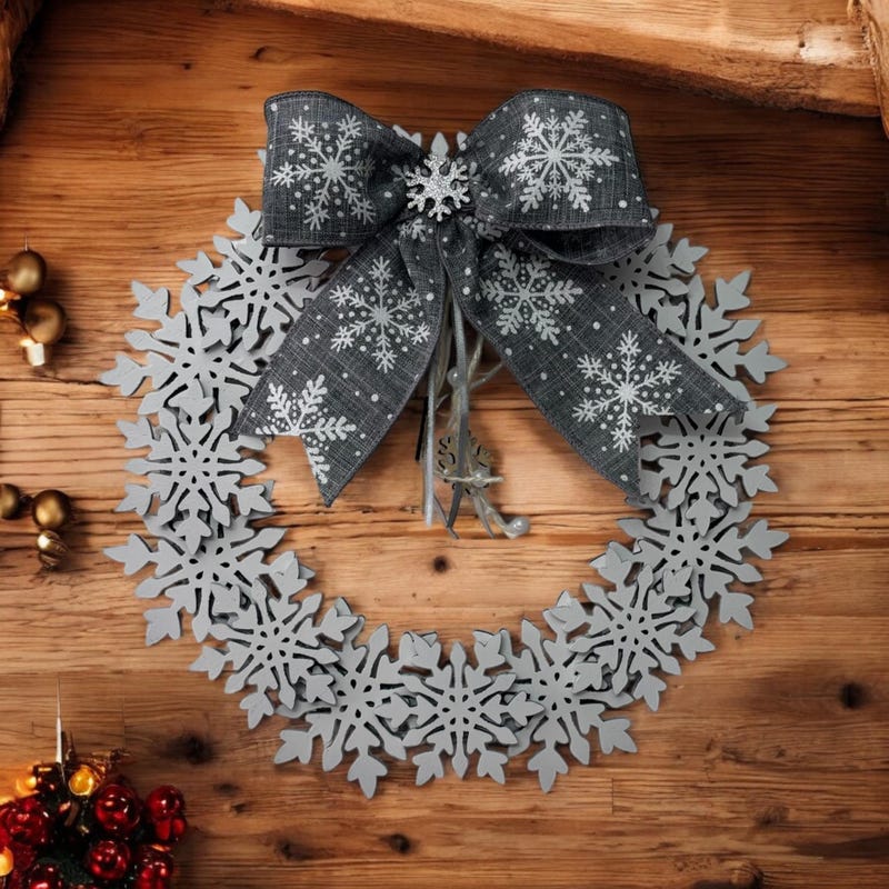 Snowflake Wreath - Etsy