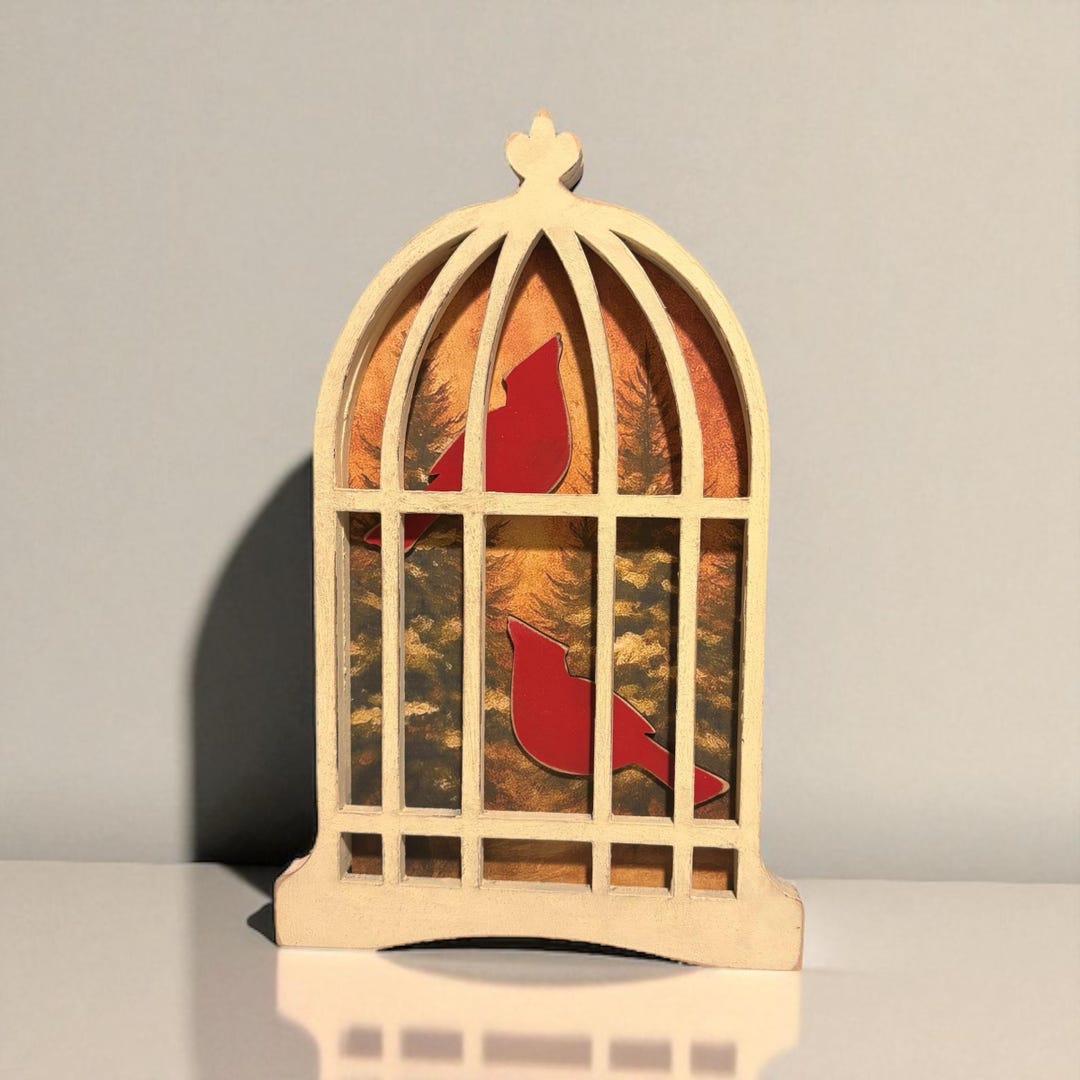 Faux Christmas Bird Cage | Christmas Decor | Holiday Decor - Etsy