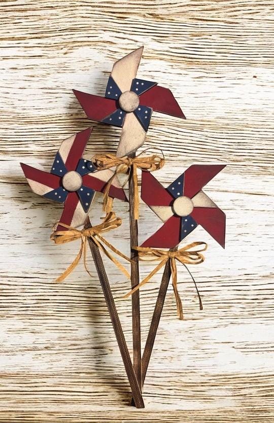 Pinwheels | Americana Decor | Patriotic Decor | Summer Decor ...