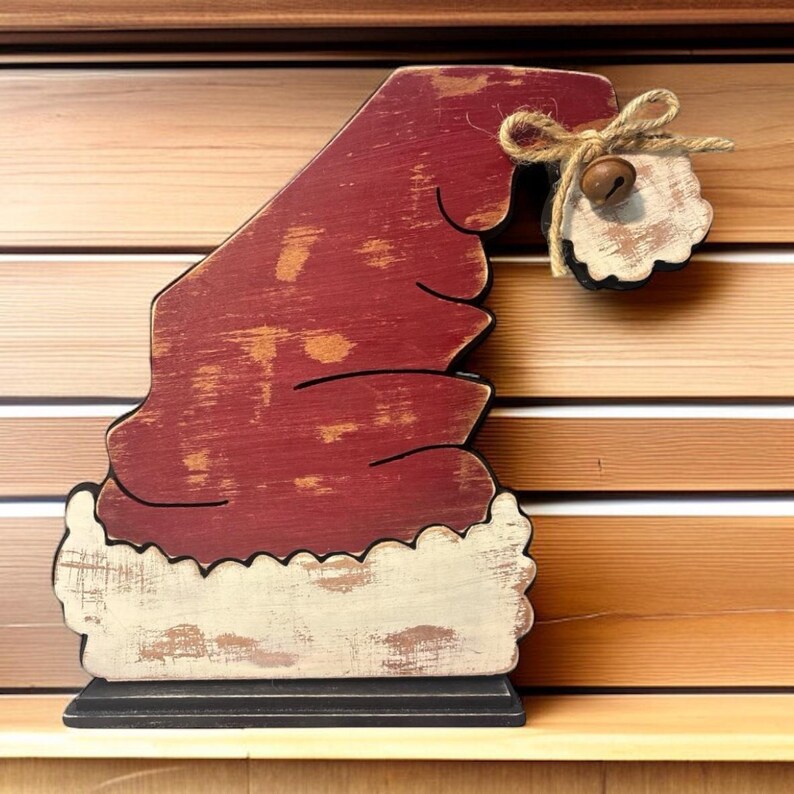 Rustic Santa Hat | Christmas Decor | Holiday Decor - Etsy